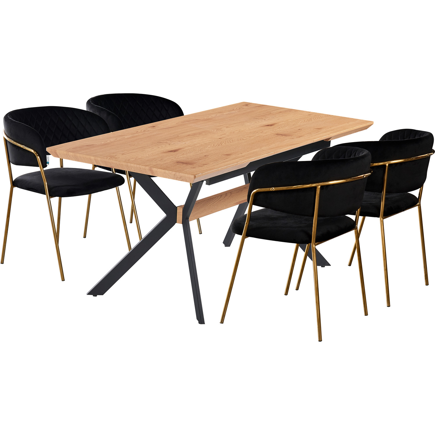 Atarah Blaze LUX Dining Set Includes a Table and 4 Chairs