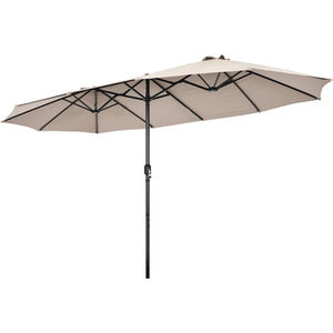 4.6M Patio Parasol Market Twin Umbrella