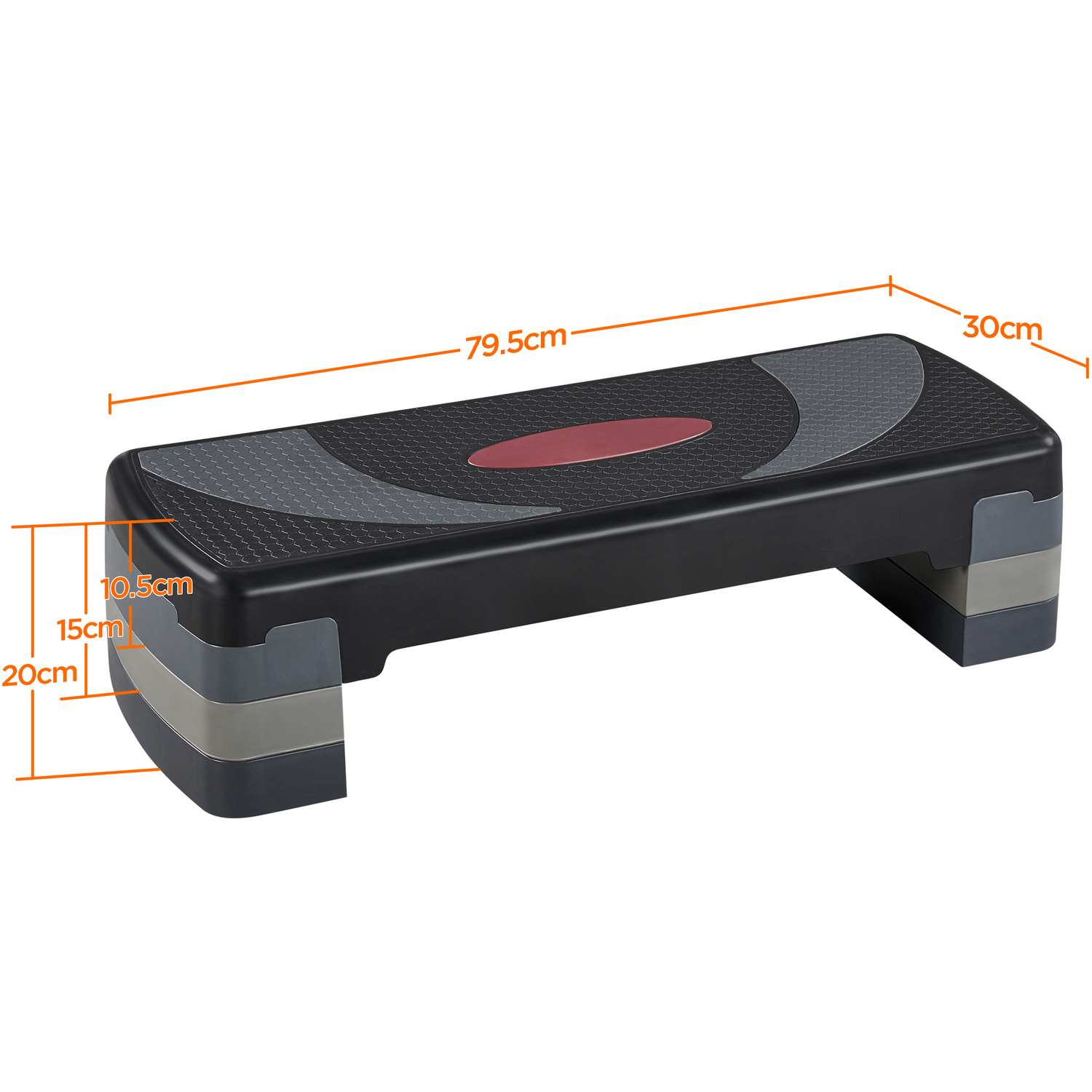 Circuit Size Aerobic Stepper with Adjustable Heights