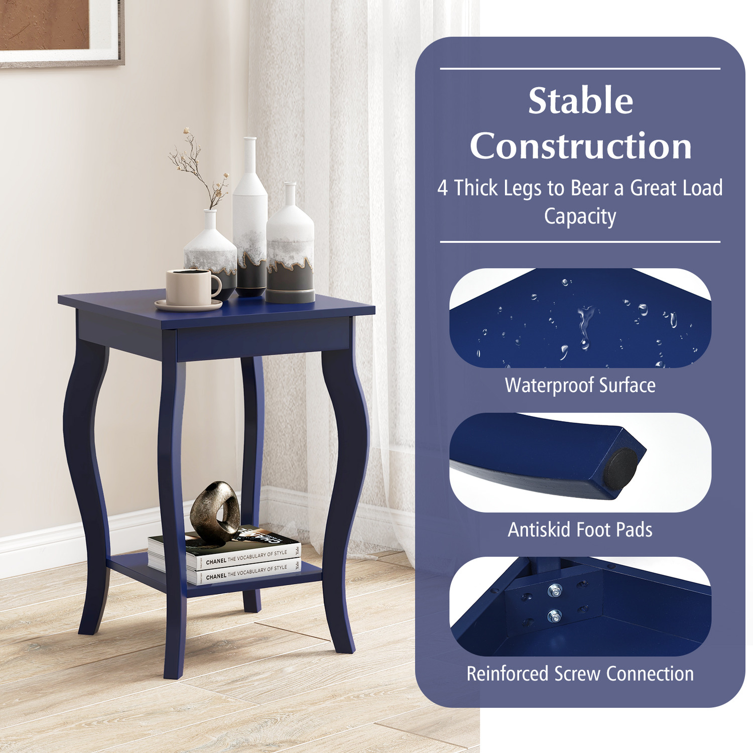 Bedroom Nightstand End Table Accent Table