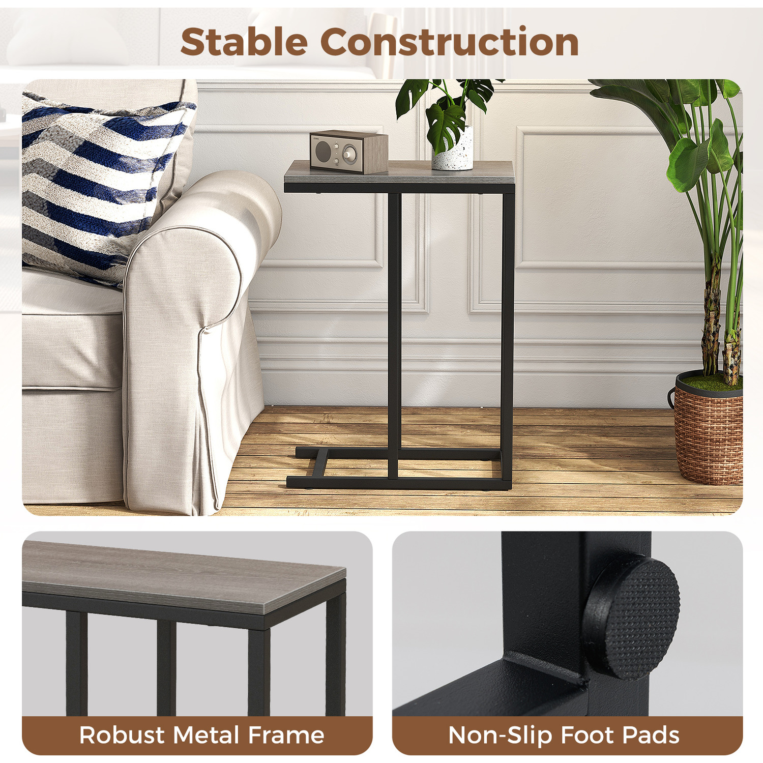 64cm High Sofa Side Table