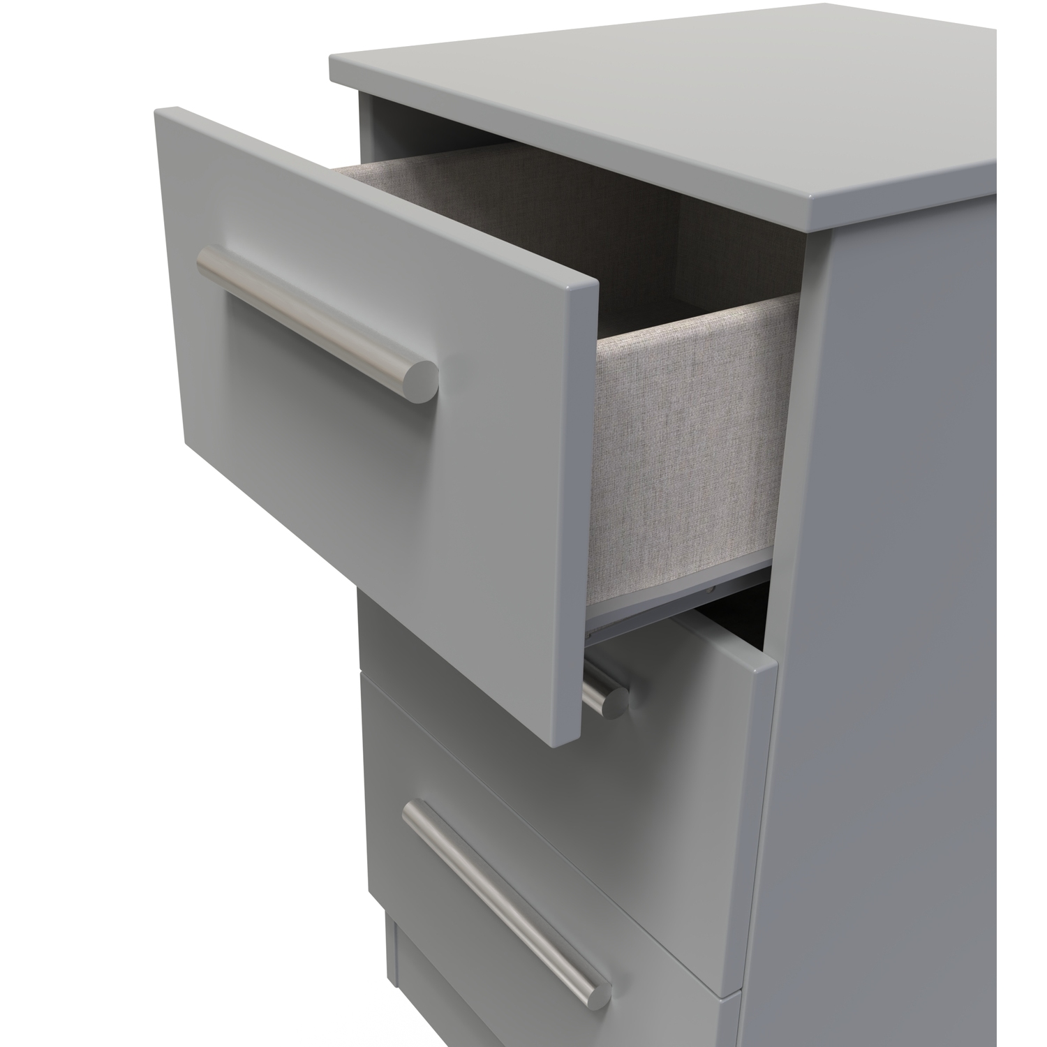 Contrast Ready Assembled 3 Drawer Bedside
