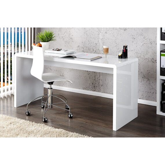 Enzo White High Gloss Computer Office Desk