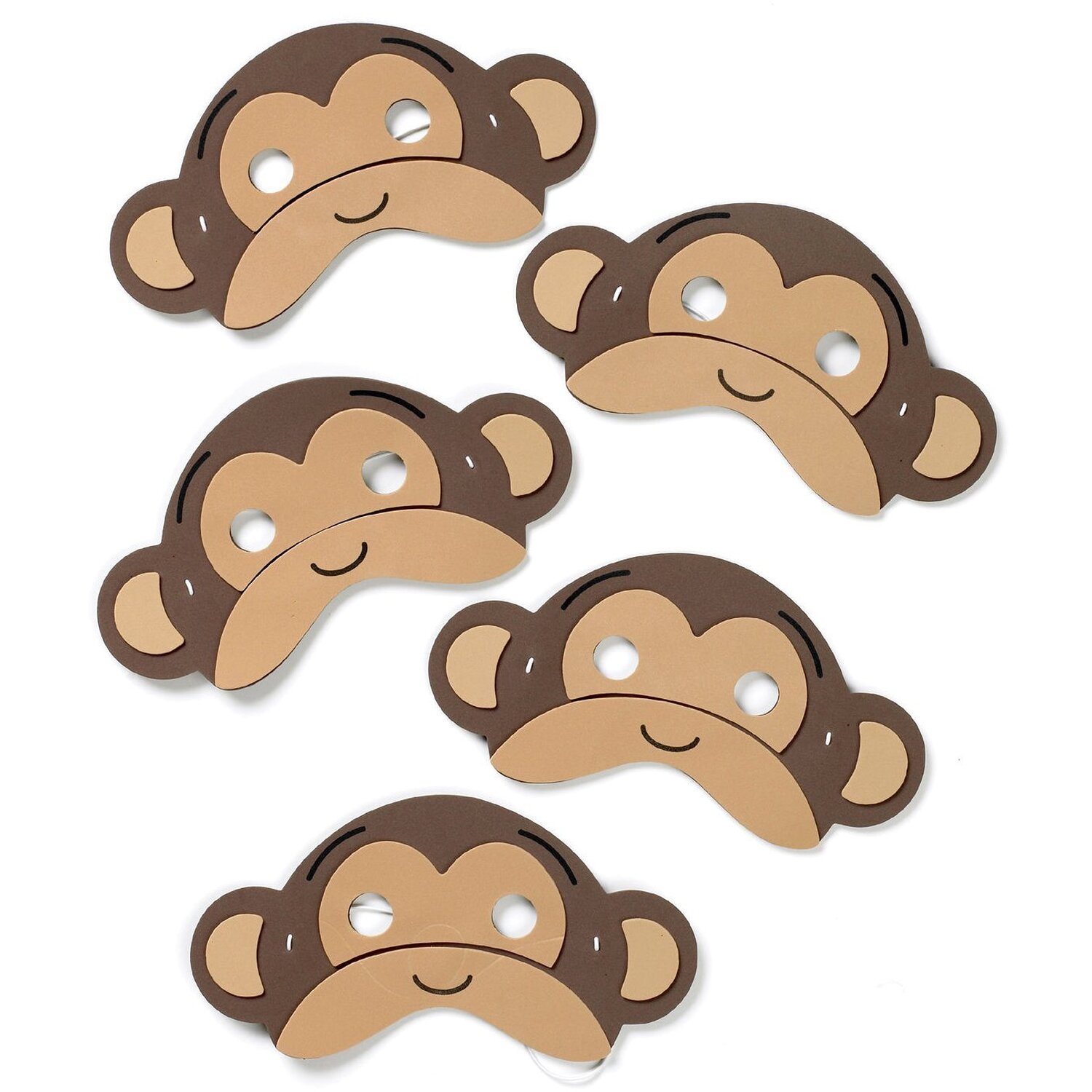 5 Jumping Monkeys Mask Set