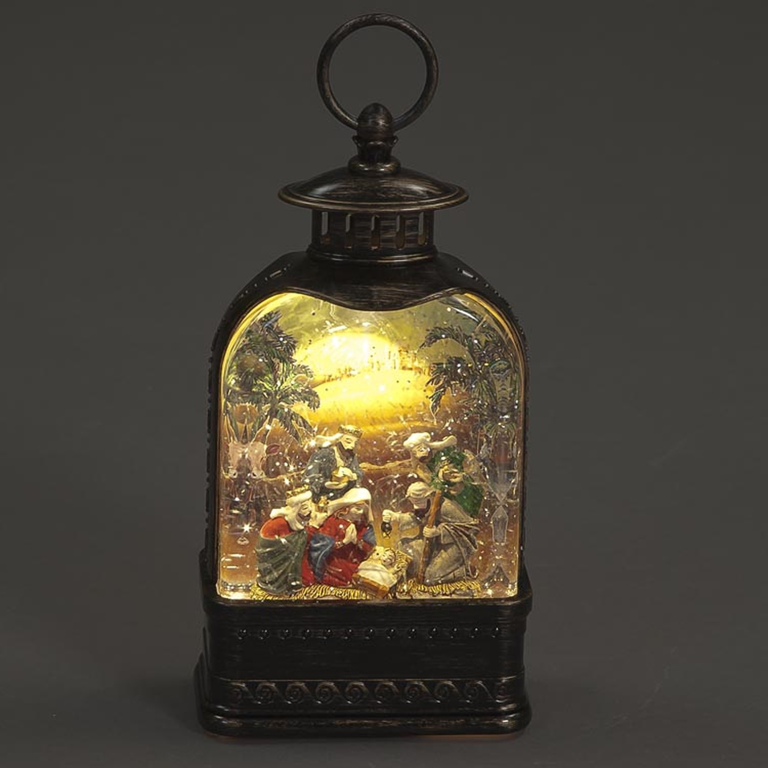 LED Water Lantern with Nativity Scene