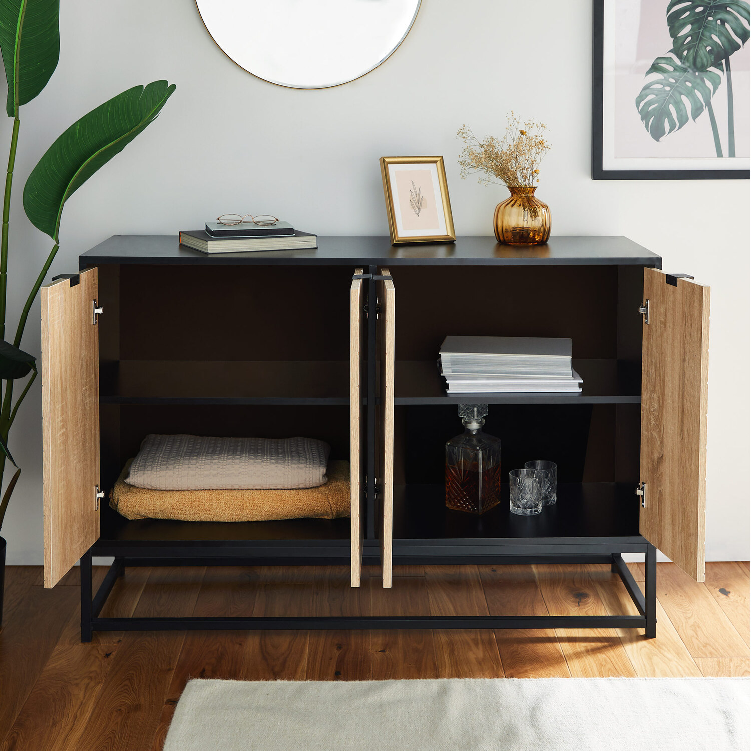 Dalton Sideboard 4 Door with Internal Shelving