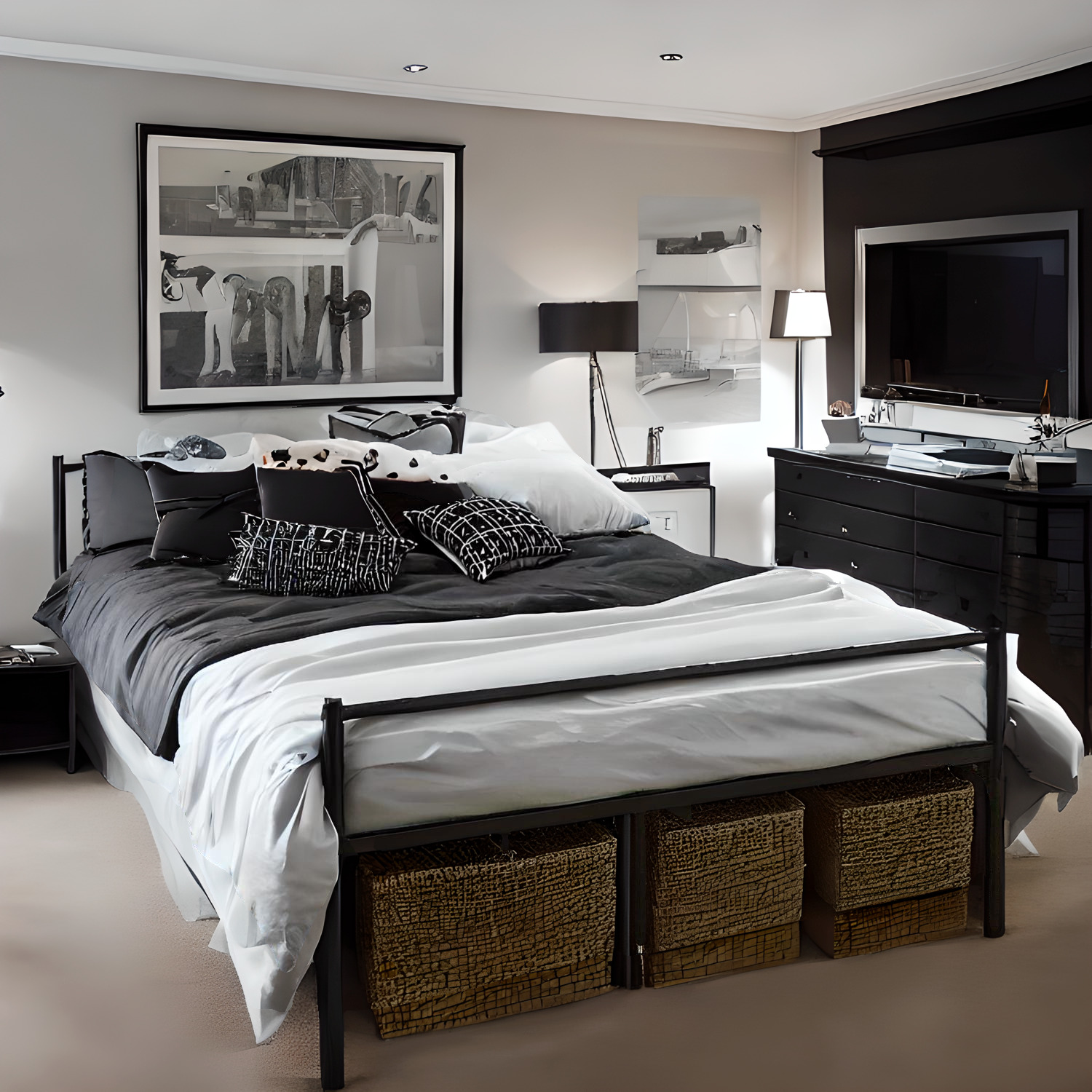 Double Modern Metal Bed Frame