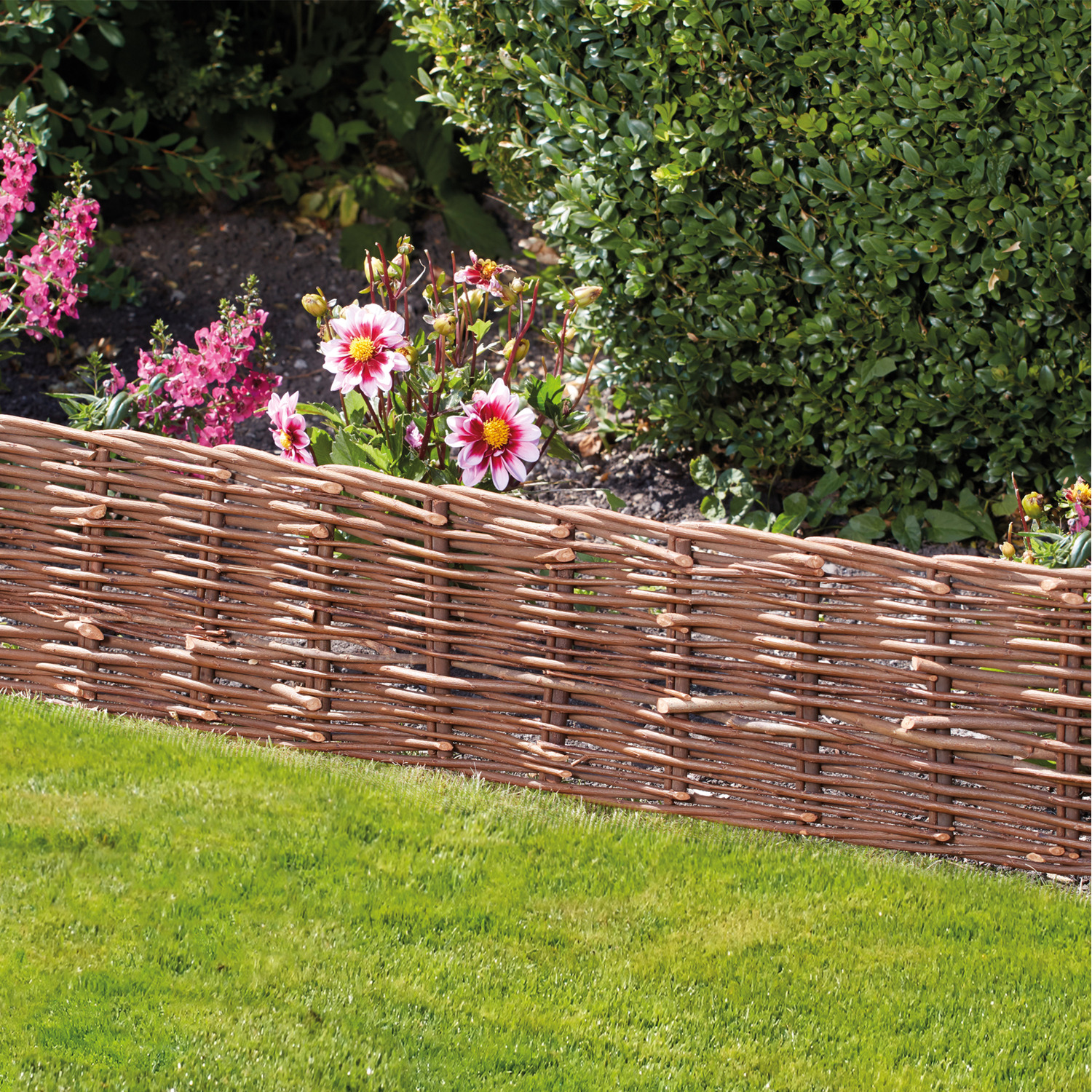 Woven Willow Border Edging Twin Pack