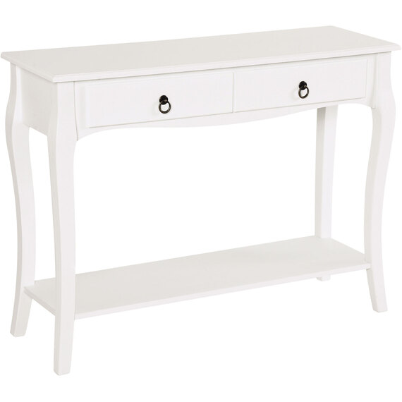 HOMCOM Console Table with Storage Shelves