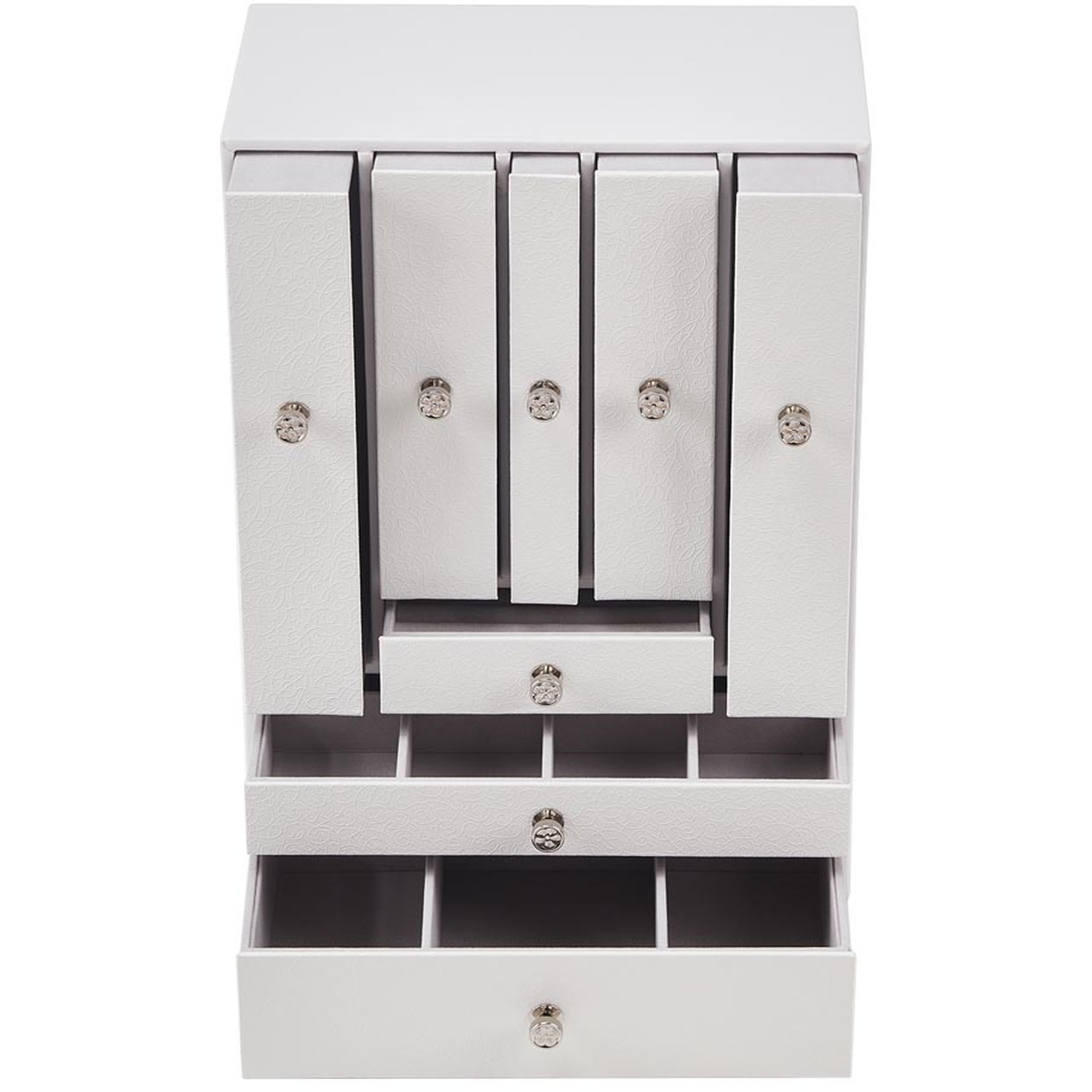 Faux Leather Jewellery Box with Drawers