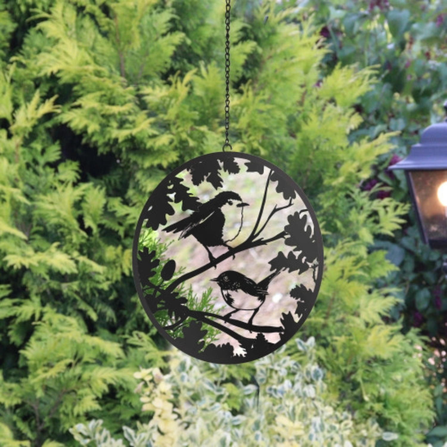 Hanging Robin and Wren Mirror