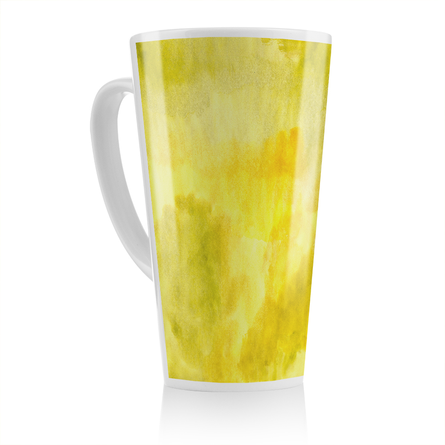 Yellow Watercolour Latte Mug
