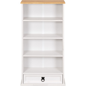 Corona White 1 Drawer DVD CD Rack Bookcase