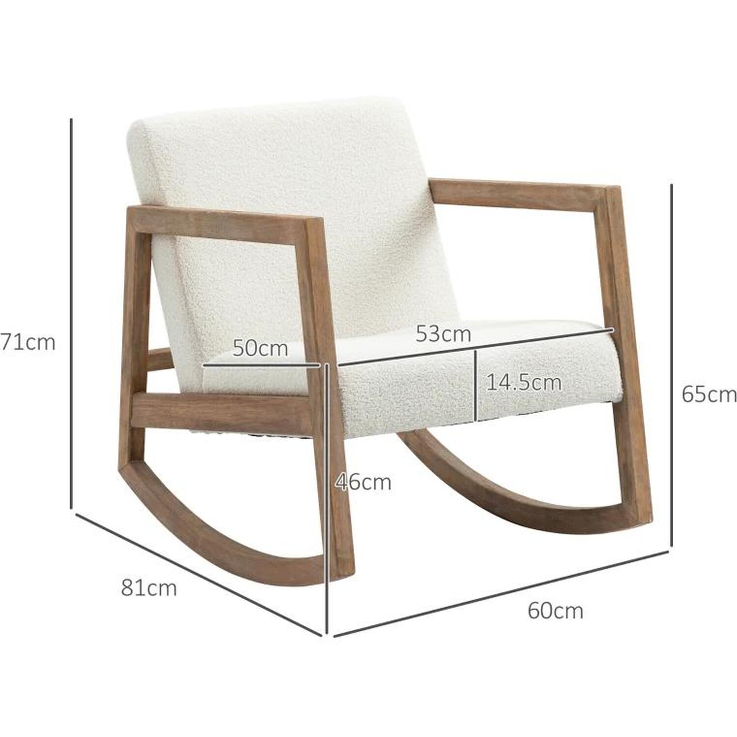 Teddy Fabric Boucle Rocking Chair
