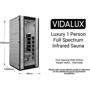 Vidalux Platinum Full Spectrum Sauna With Complete Heat