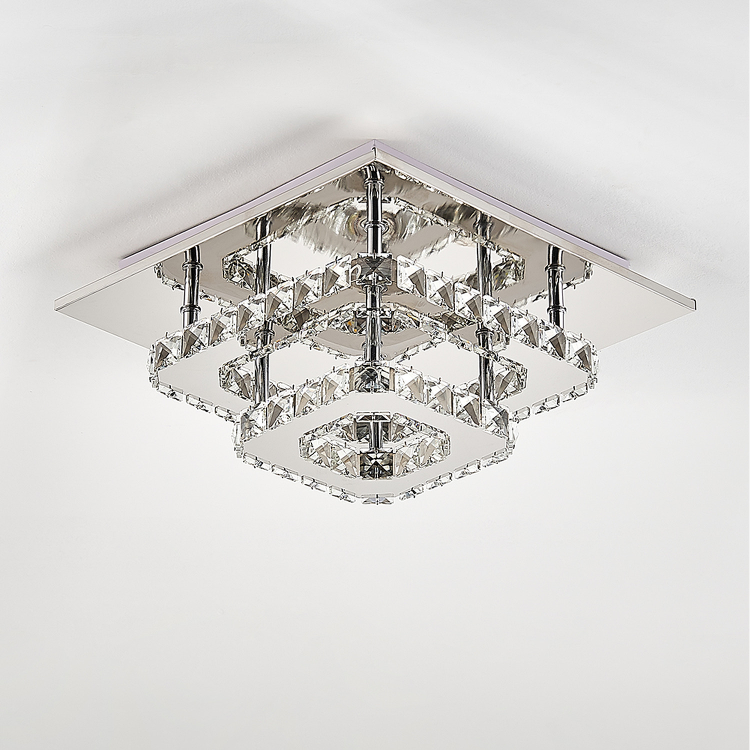Double-tiers Crystal LED Ceiling Light