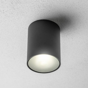 LEN Round Dark Grey Anthracite Outdoor Surface Mount Downlight