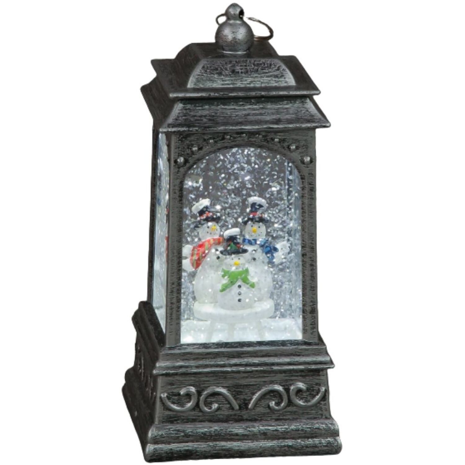 SnowTime Water Lantern with Snowmen Ice White LEDs