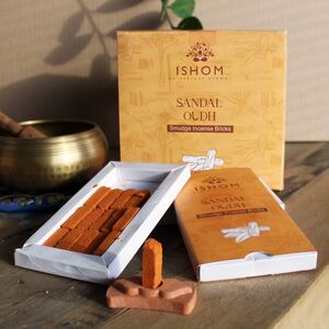 Pack of 15 Natural Incense Smudge Bricks and Burner Sandal Wood