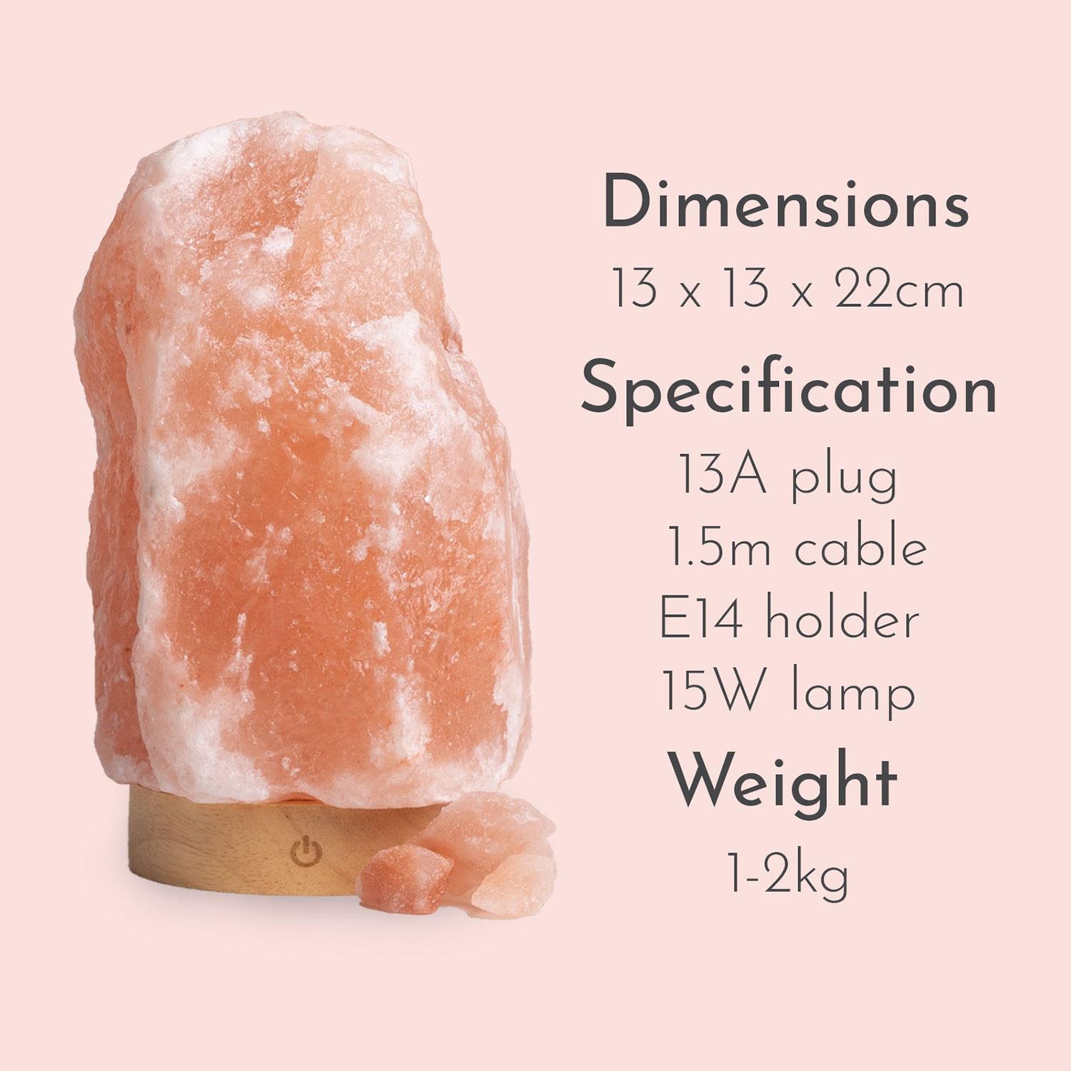 Haven Himalayan Salt Lamp Home Decor Mood Light With Dimmer And Flame Main
