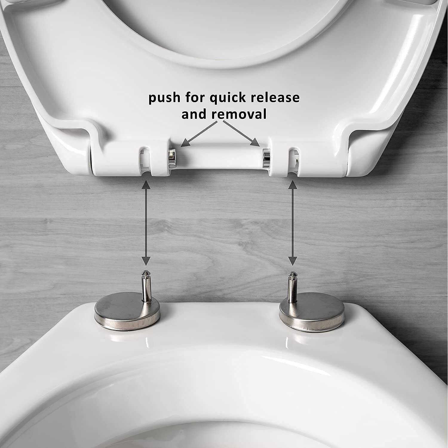 Toilet Seat Soft Close Quick Clean Easy Release