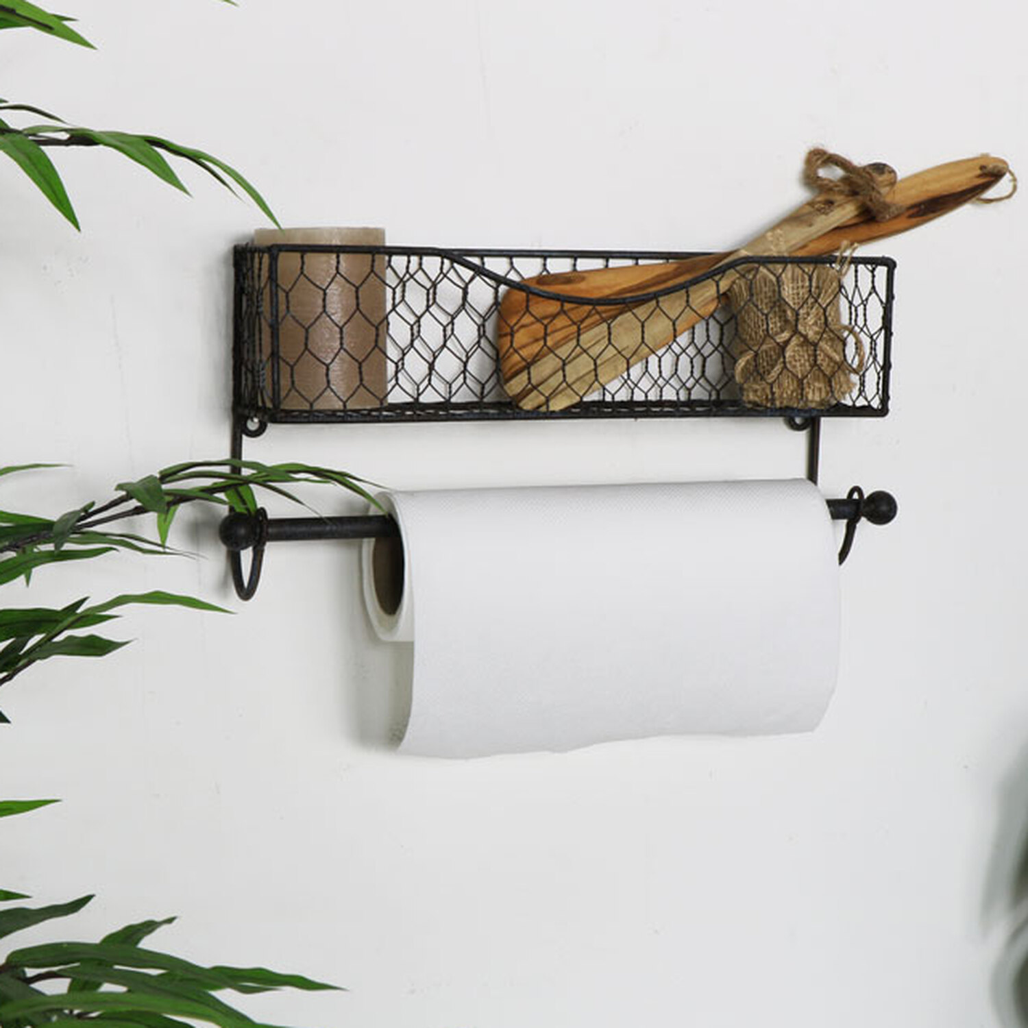 Wire Shelf Basket Towel Rail