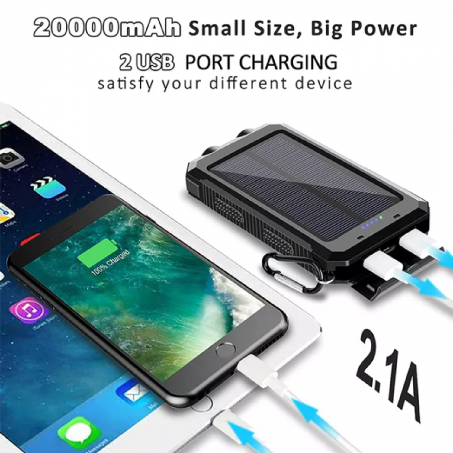 Outdoor Travel Supply Solar Power Bank