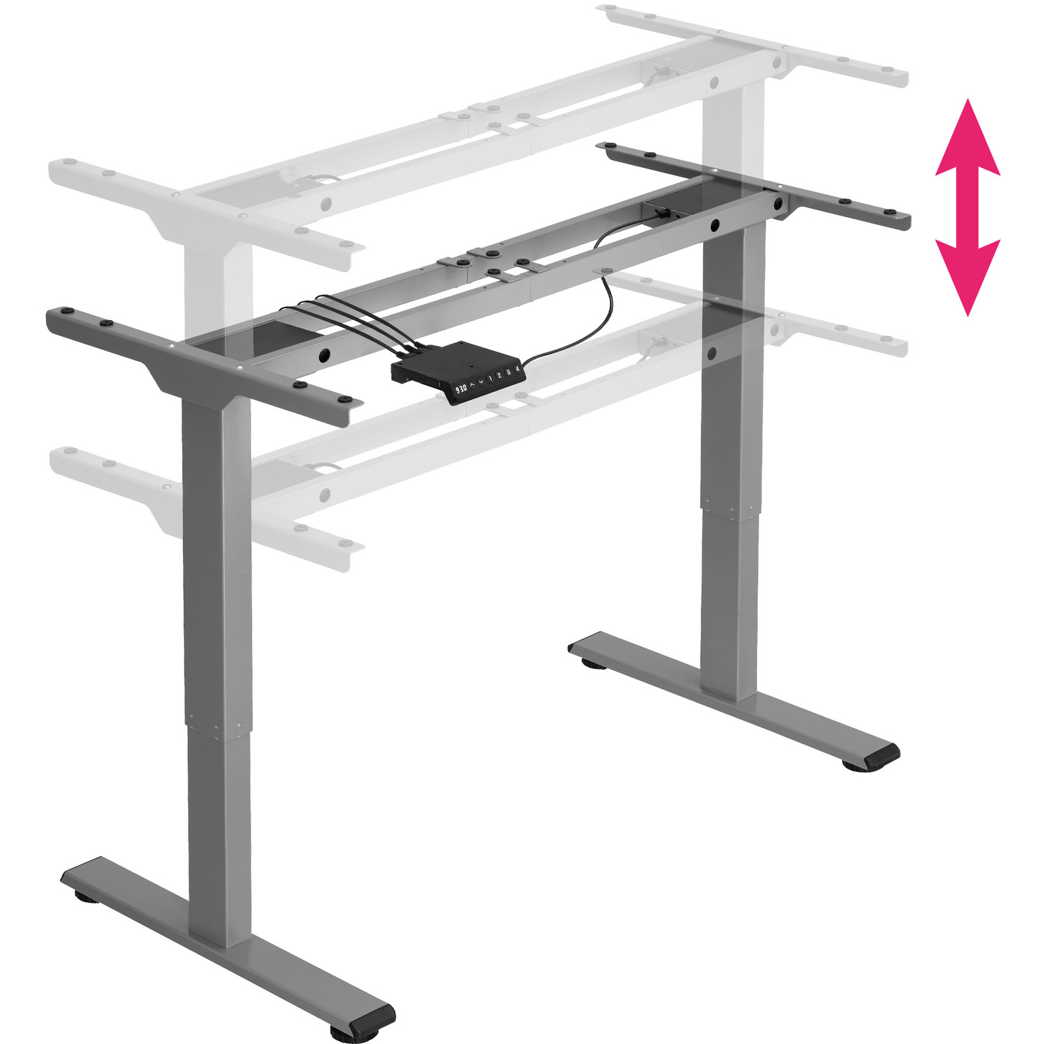 Motorised Standing Desk Frame With Memory and Anti-Collision Features