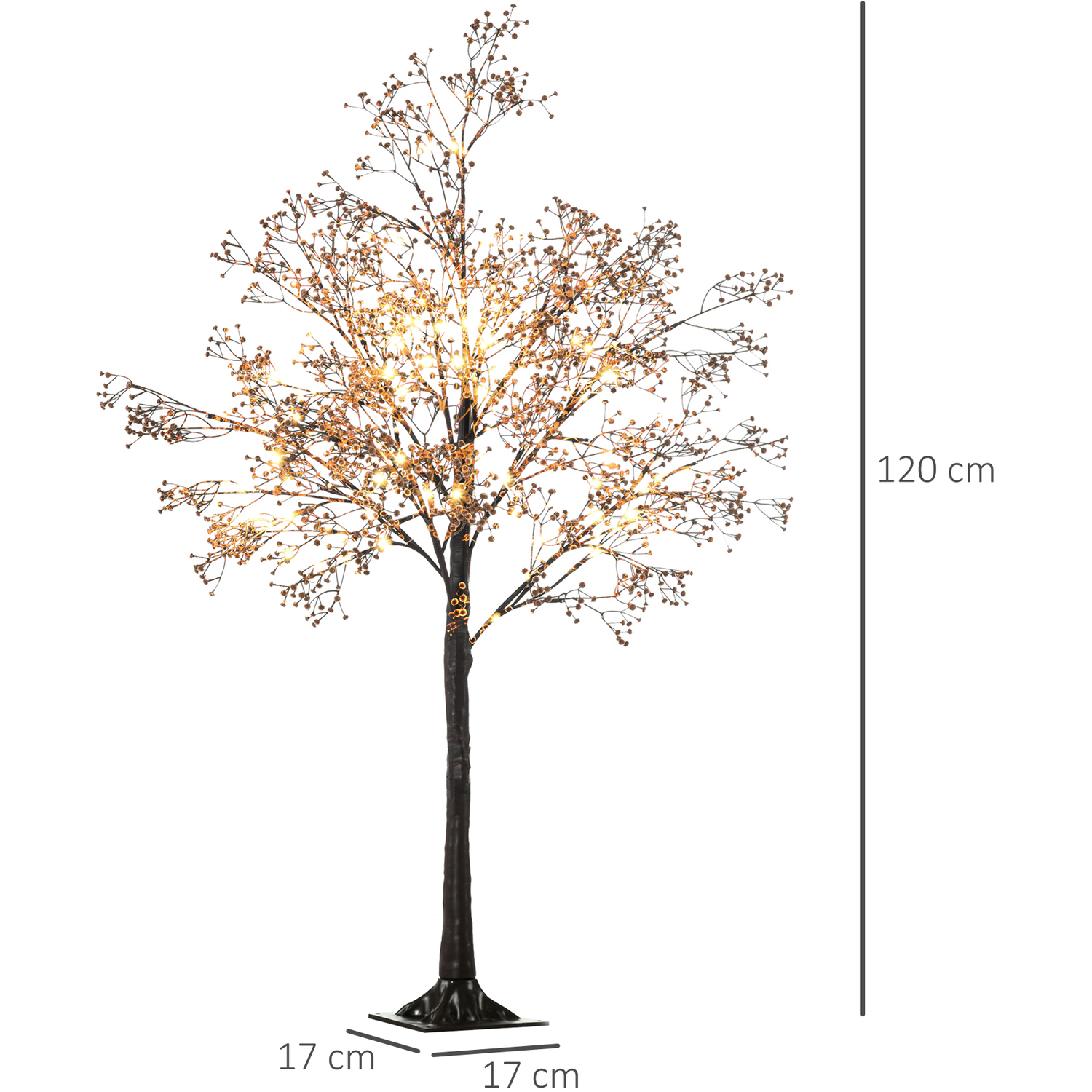HOMCOM Artificial Gypsophila Tree with Lights Baby Breath Flowers