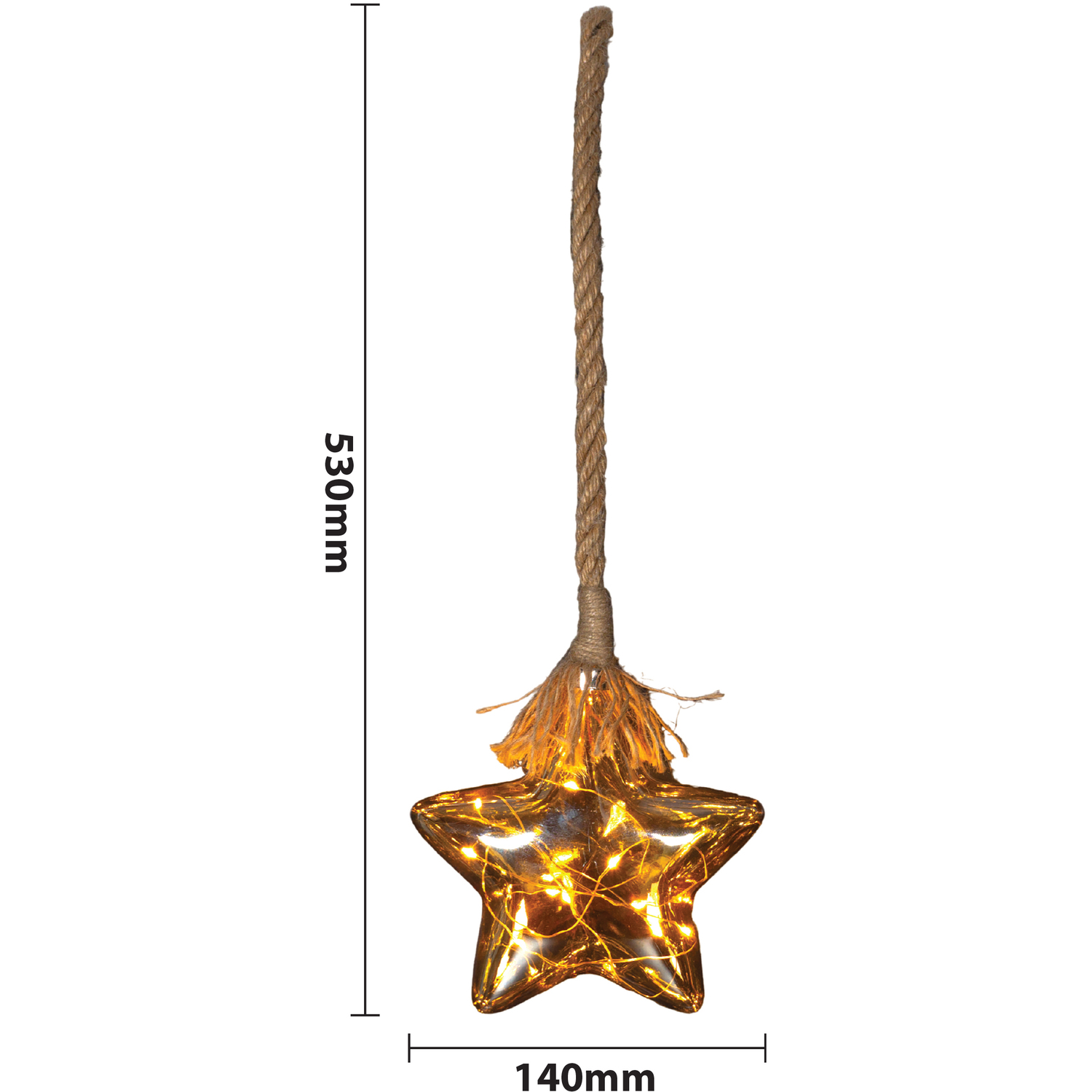 LED Glass Star Light Festive Decoration