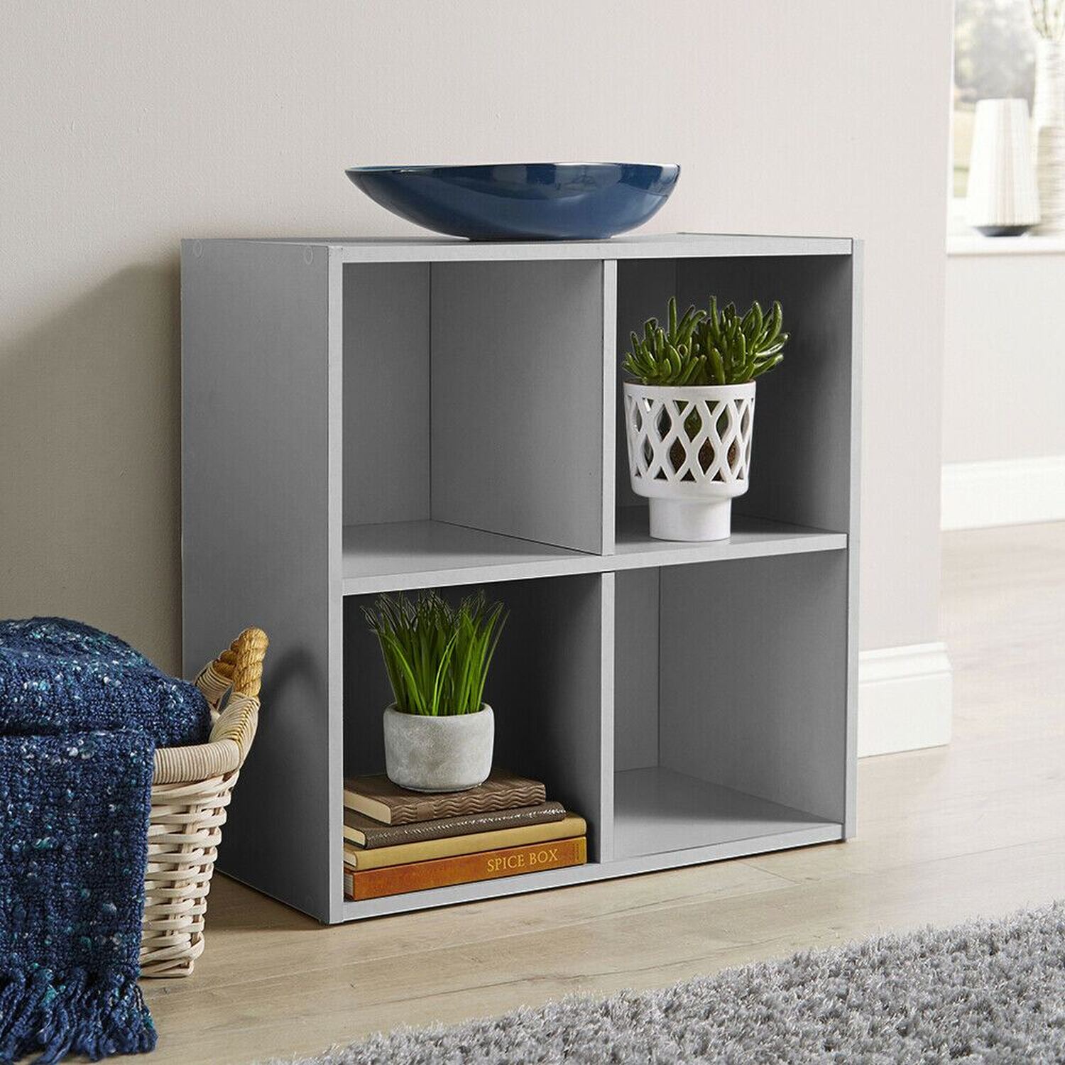 Home Source 4 Cube Storage Shelf Unit