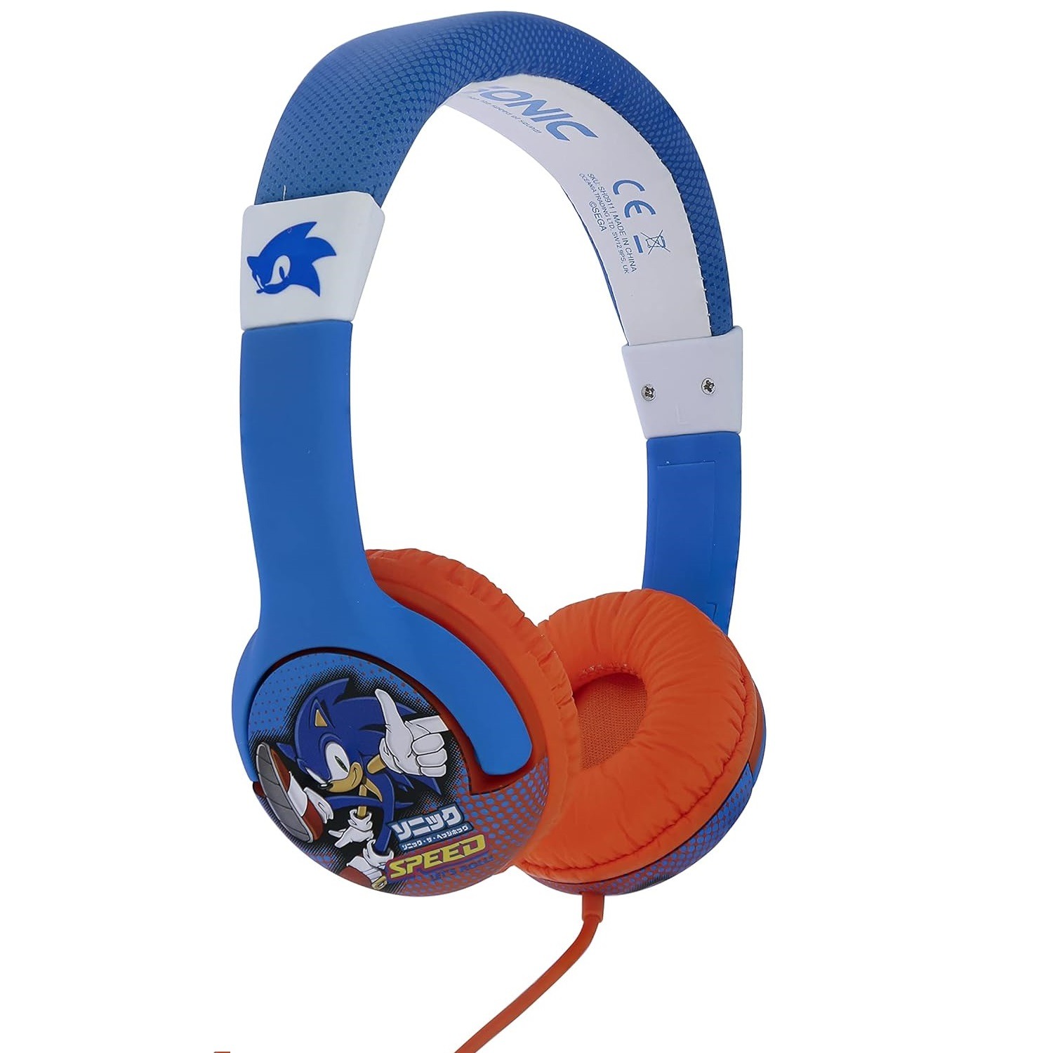 Sonic The Hedgehog Kids Adjustable Wired Headphones