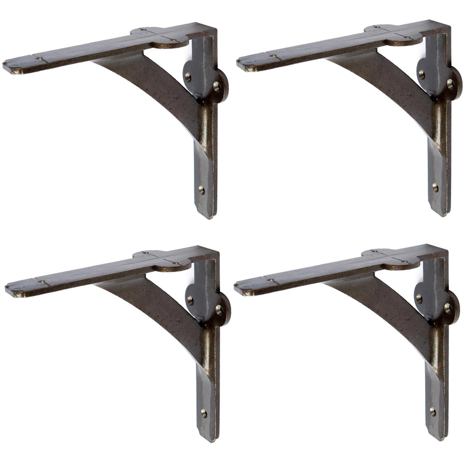 Hammer Tongs Iron Shelf Bracket - D150mm - Pack of 4