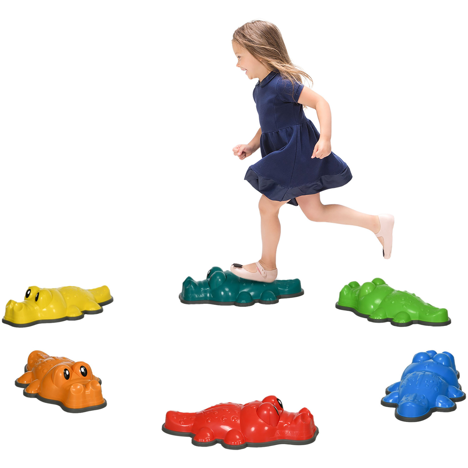 ZONEKIZ Crocodile Designed Balance Stones with Anti Slip Edge