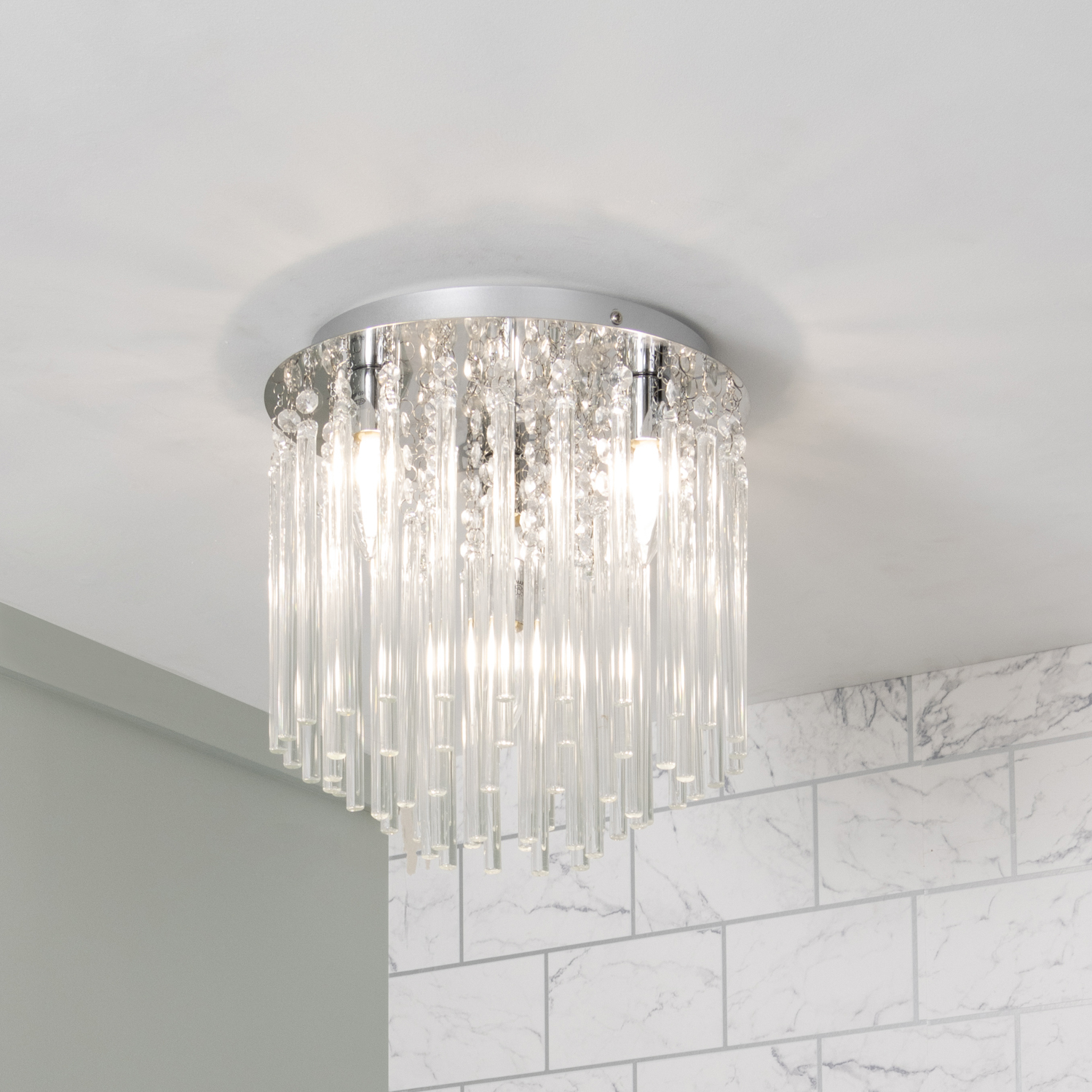Tyre Bathroom Flush Ceiling Light