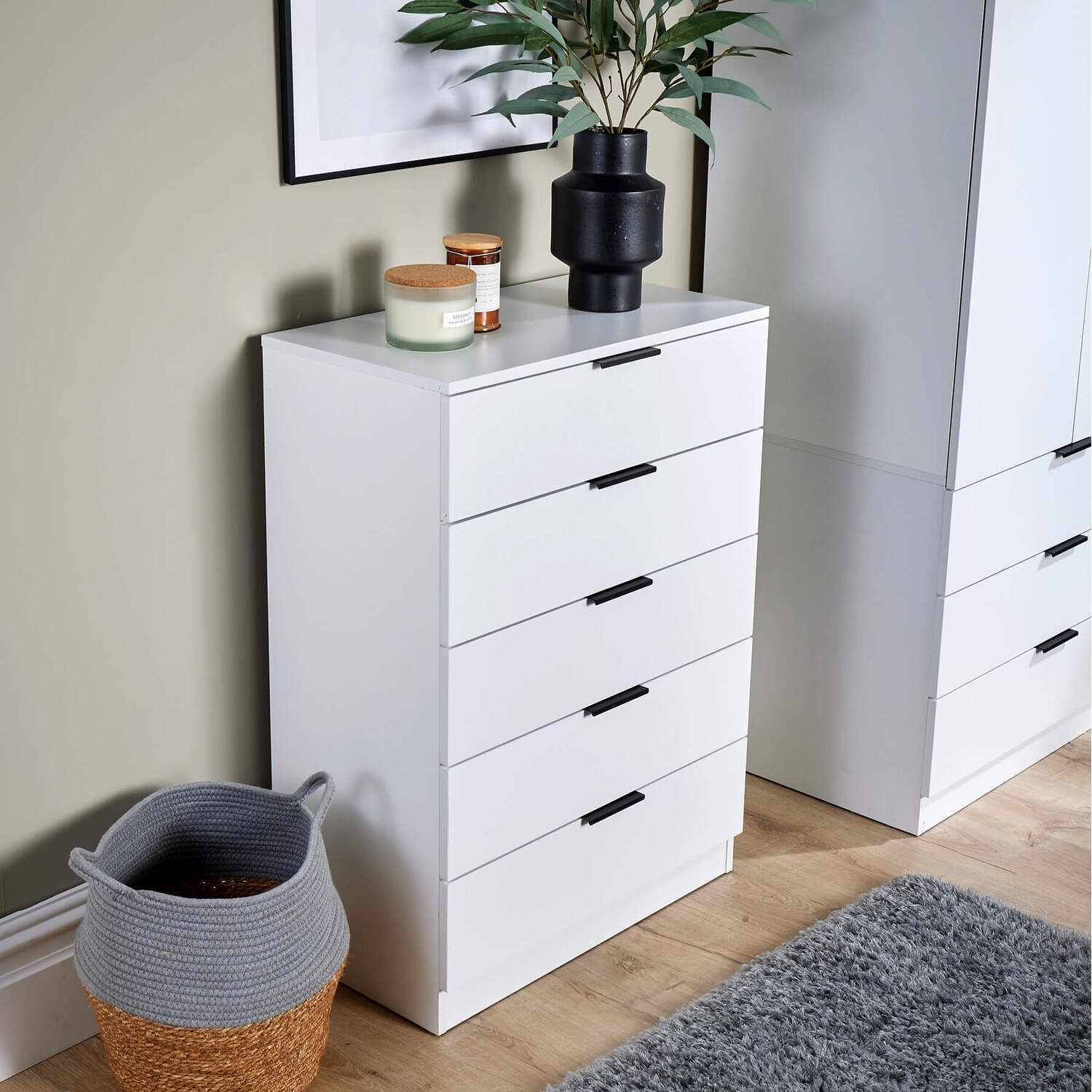 Phoenix 5 Drawer Bedroom Storage Chest