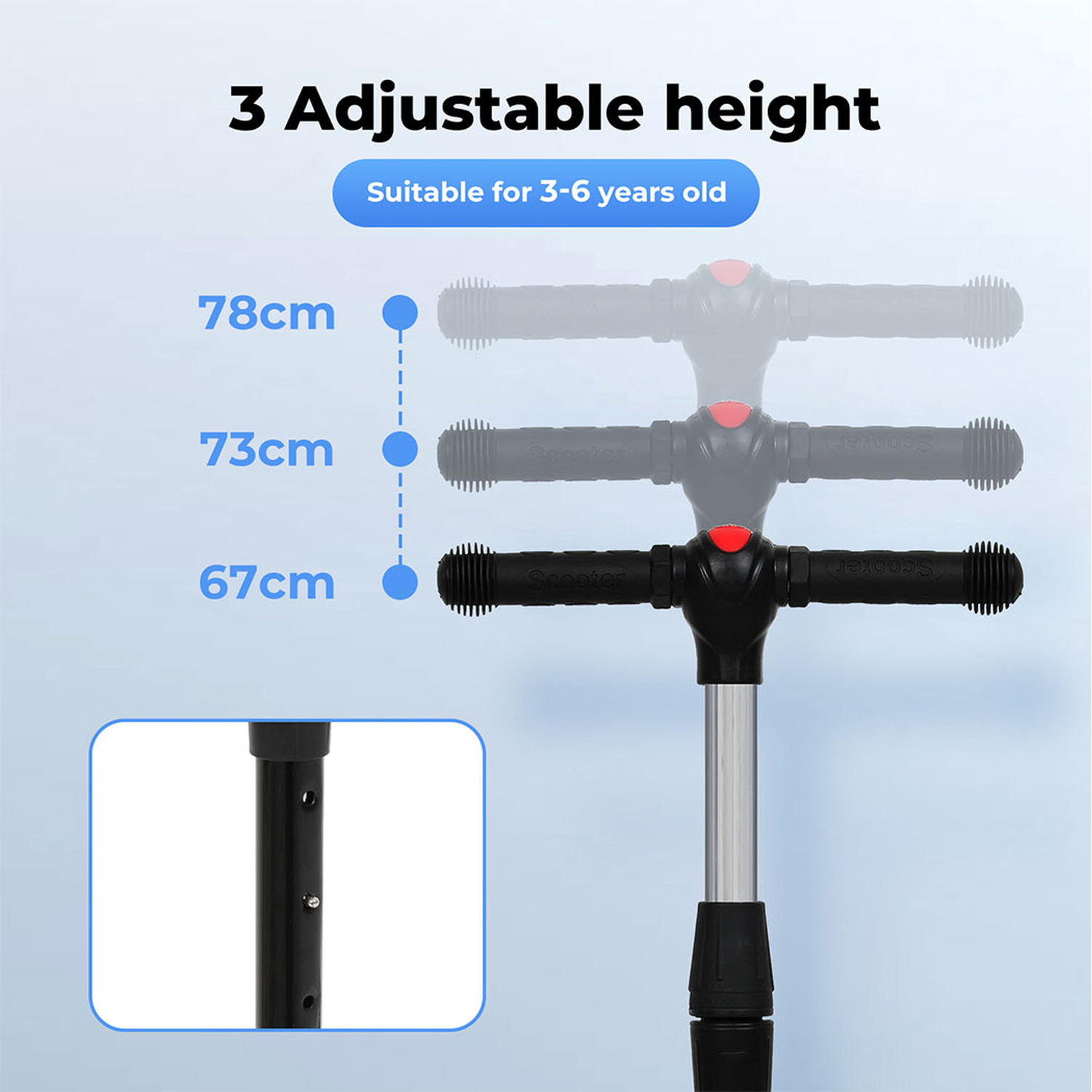 Height Adjustable Kids Scooter