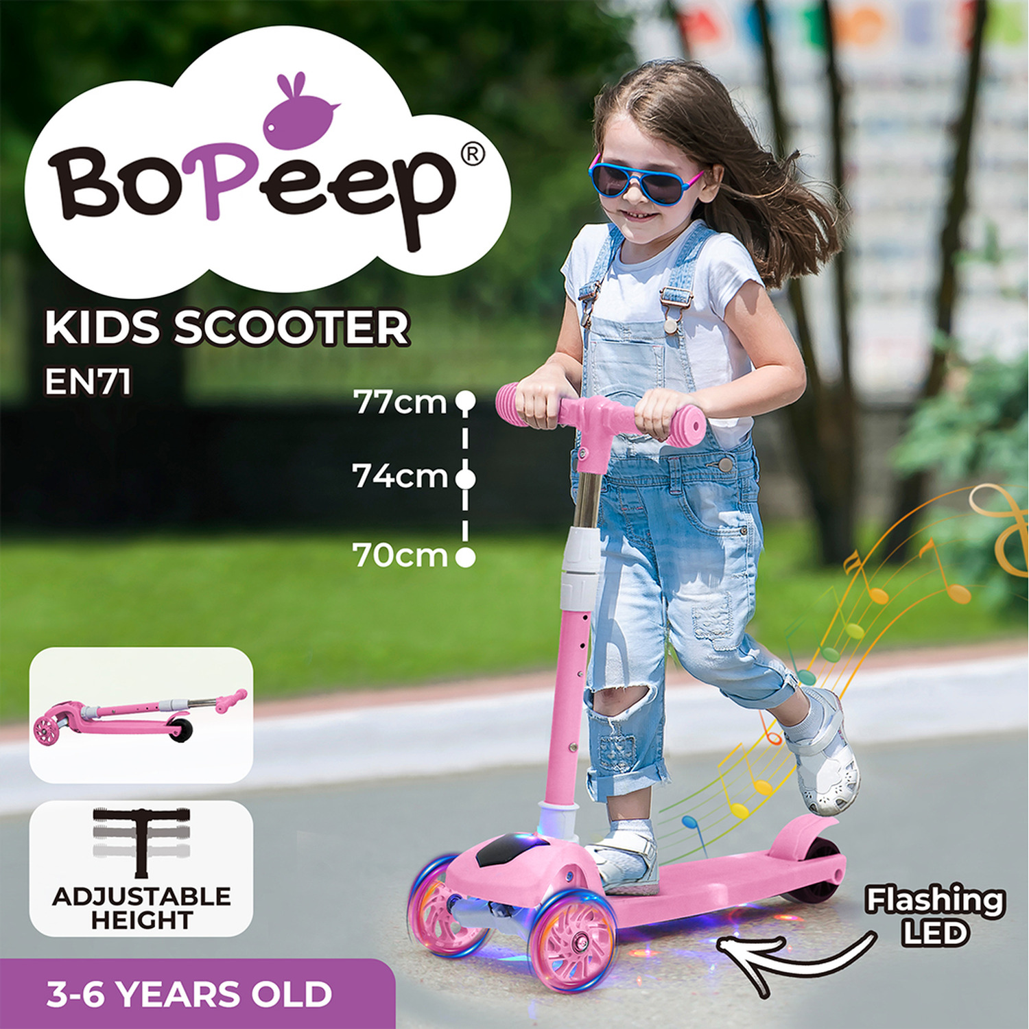 Height Adjustable Kids Scooter