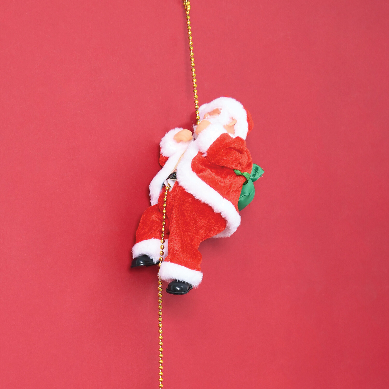 Climbing Santa on a Chain Christmas Decoration