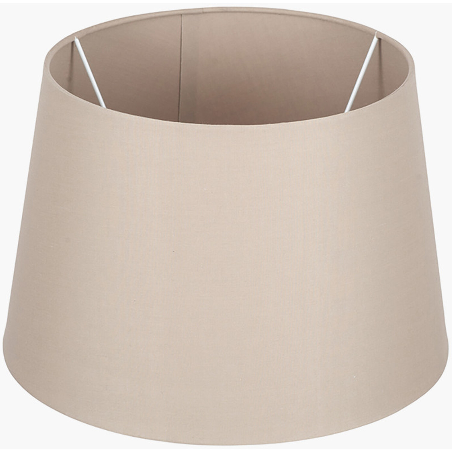 40cm Taupe Tapered Poly Cotton Lampshade for Table Lamps and Floor Lamps