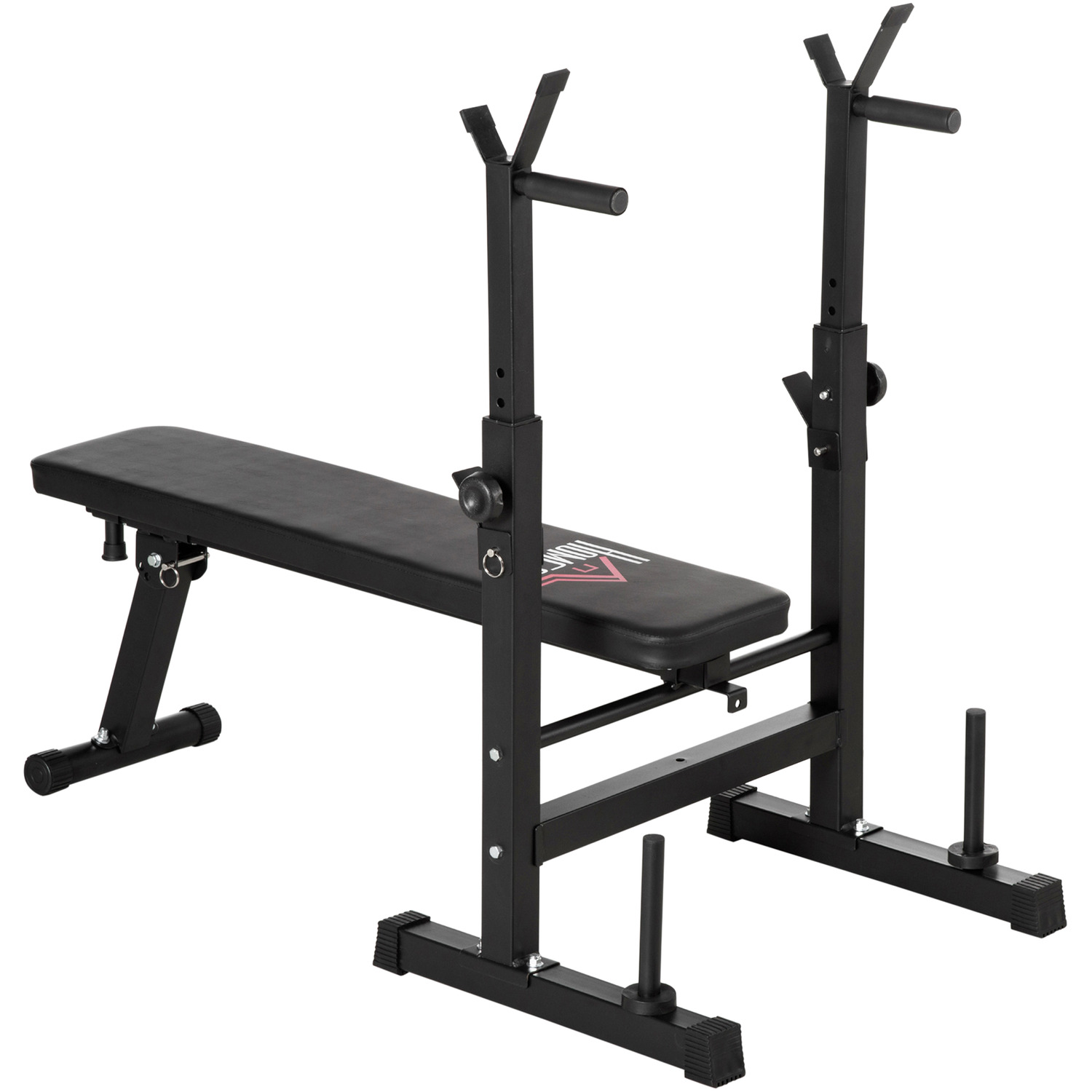 Adjustable Weight Bench Barbell Rack and Dip Station for Home Gym