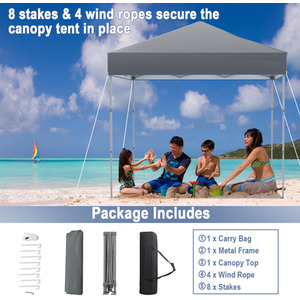 Outdoor Pop-up Canopy with Adjustable Heights