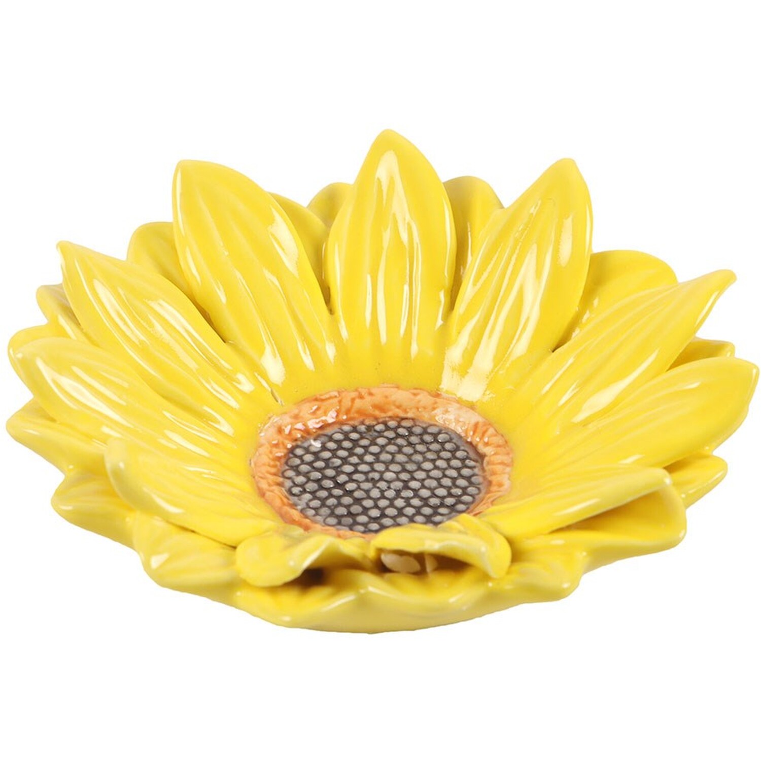 Ceramic Sunflower Trinket Dish