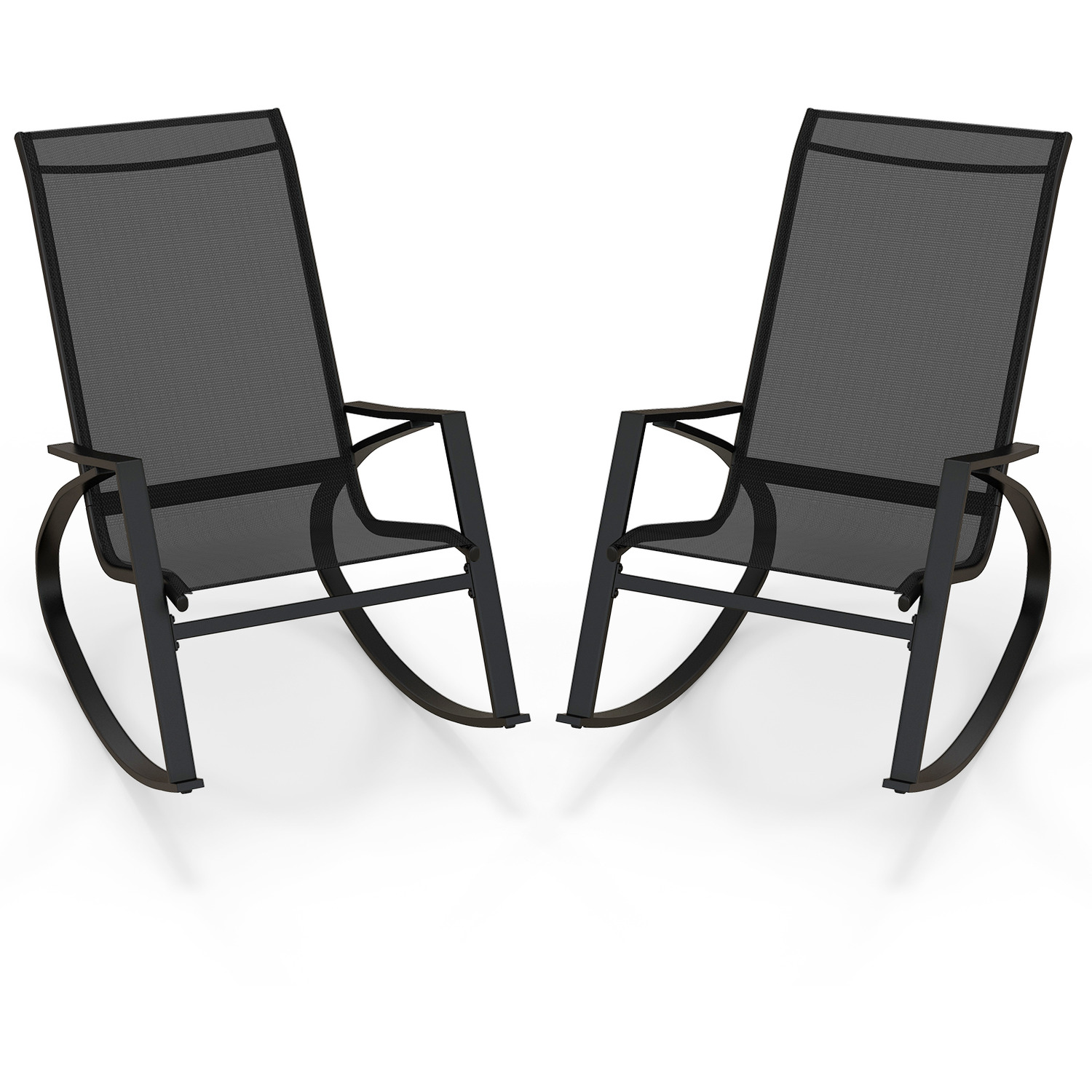 2Pcs Patio Rocking Chairs ArmchairsNP11409GR-2