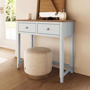 FWStyle 2 Drawer Dressing Table Modern Bedroom Furniture Oak Top