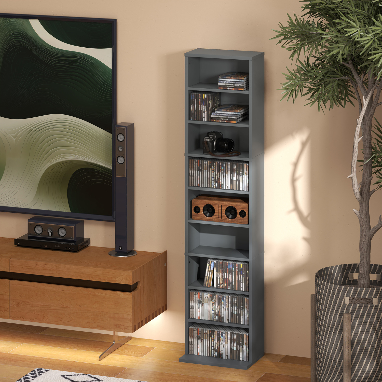 HOMCOM CD Storage Unit for Office