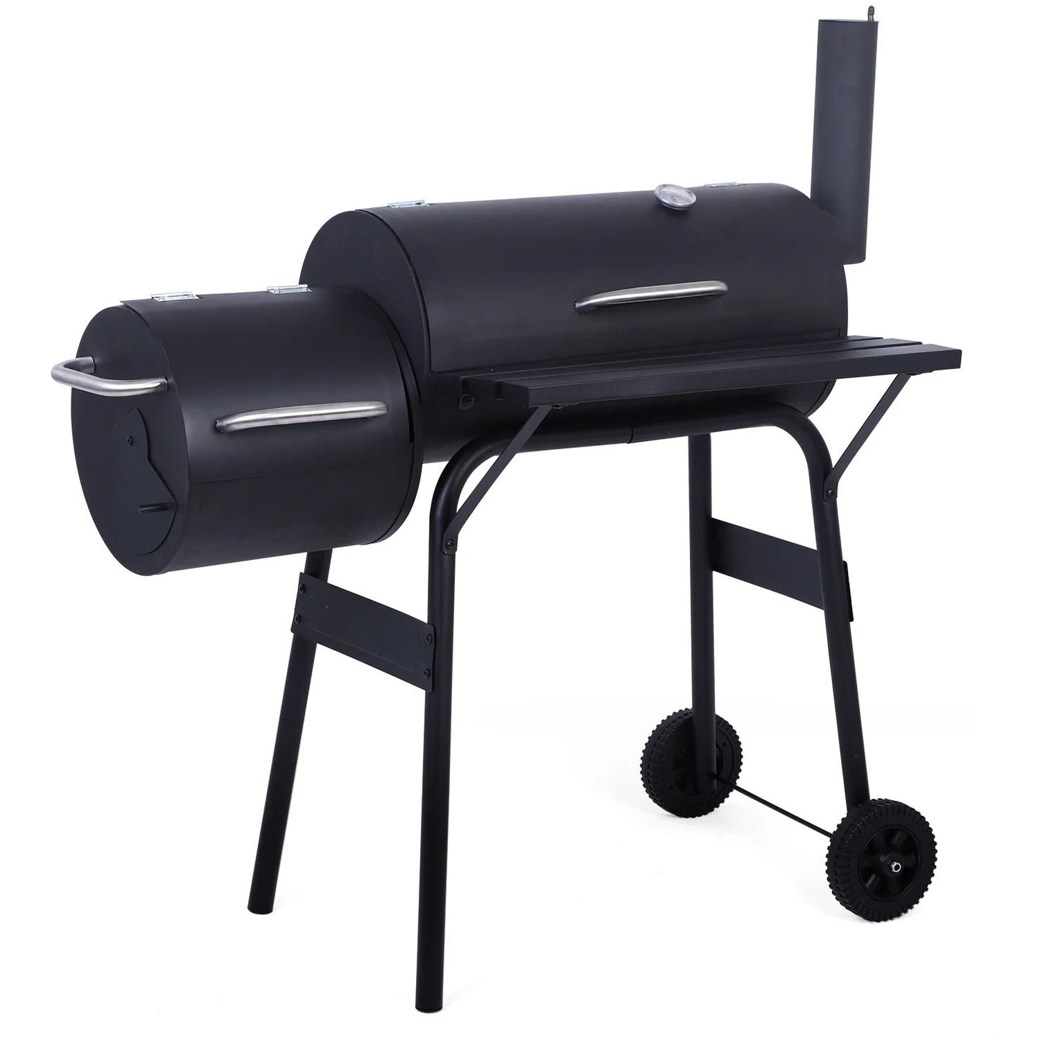 Dual Grill BBQ with Storage Shelf