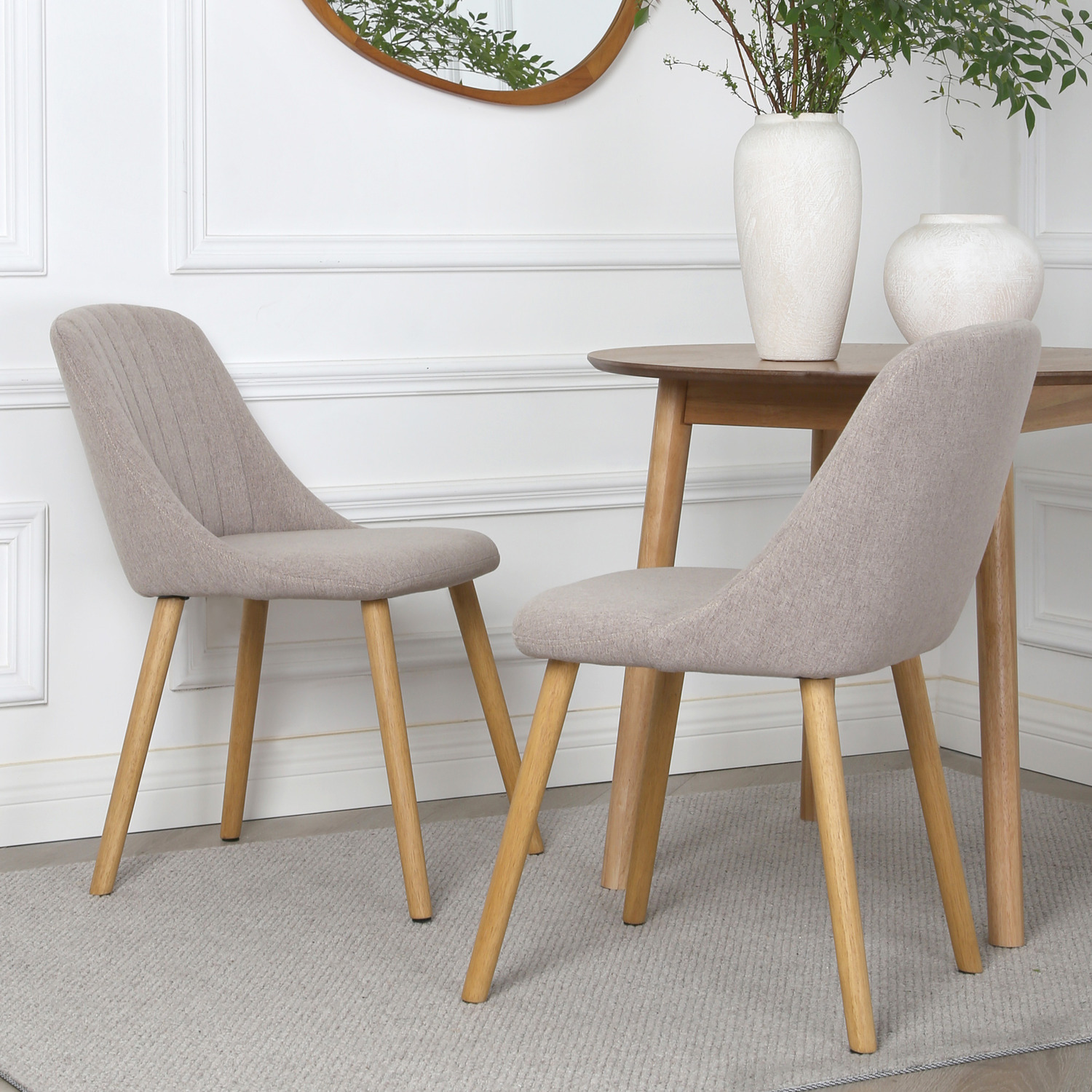 Premium Textured Linen Emilia Dining Chairs