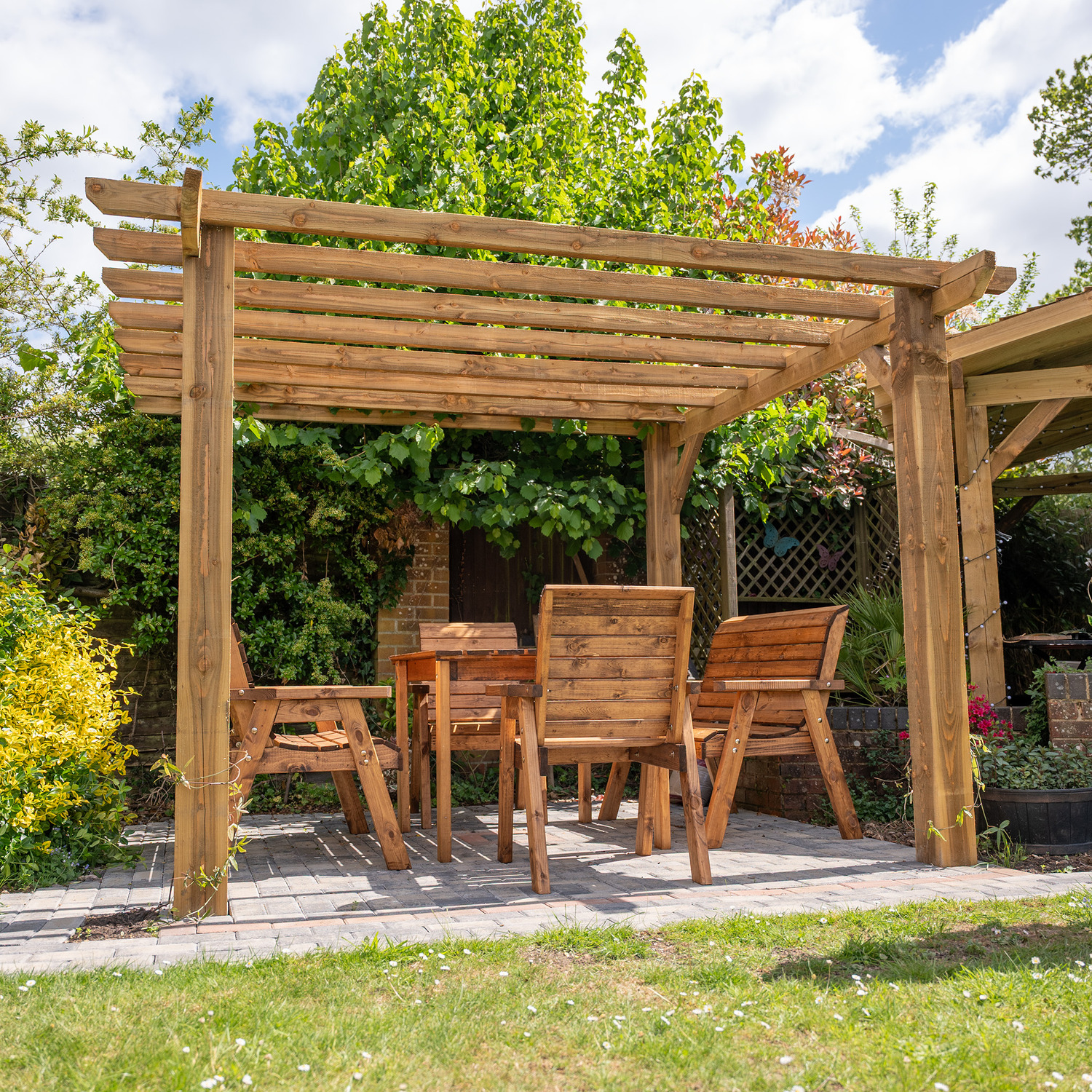 Wooden Pergola - Flat and Open Roof
