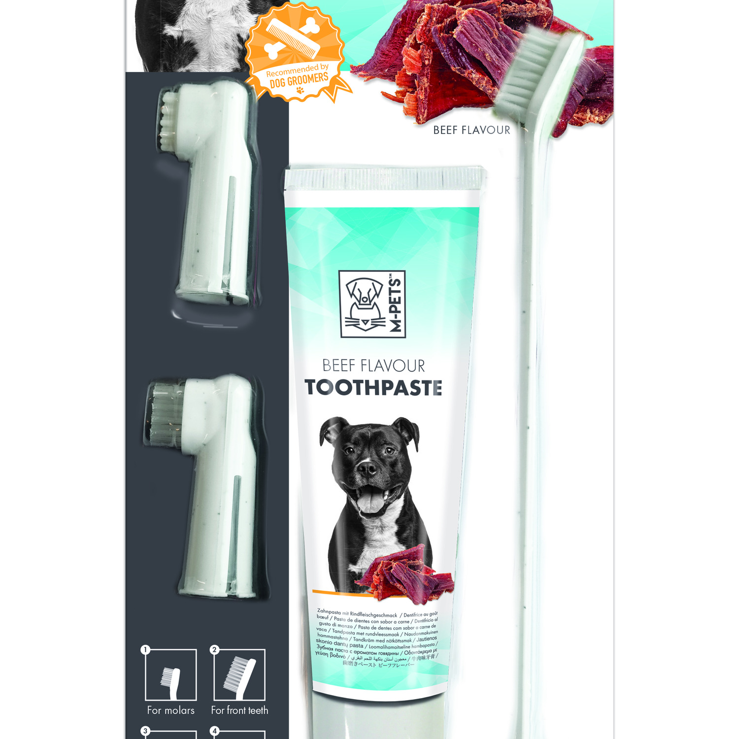 MPets Dental Care Set Toothpaste kit Beef